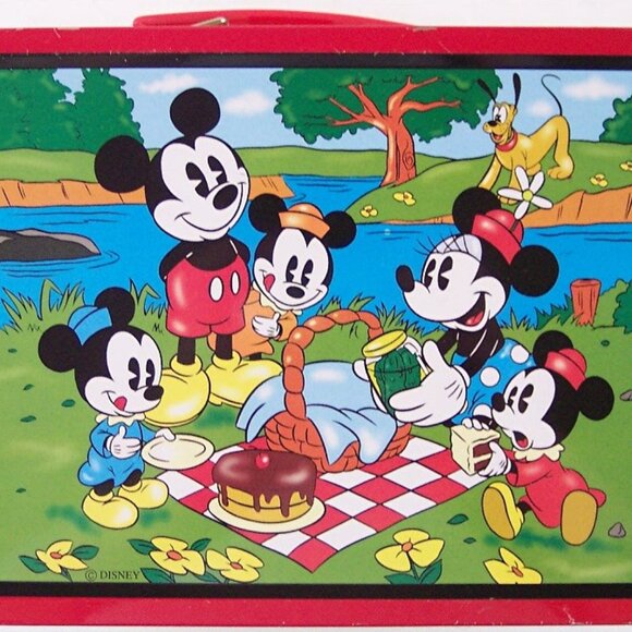 Other | Mickey Mouse Friends Picnic Scene Metal Lunchbox 1997 Series 2 ...